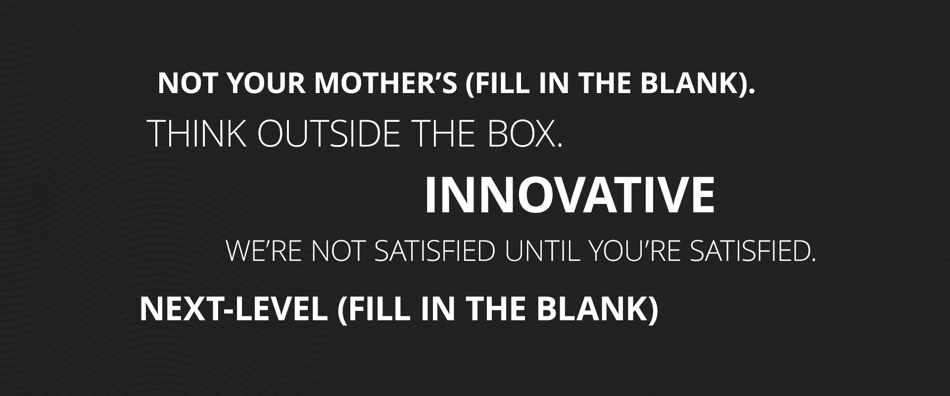 Avoid clichés like the plague | Vendi Advertising